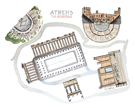Athenian Acropolis Map