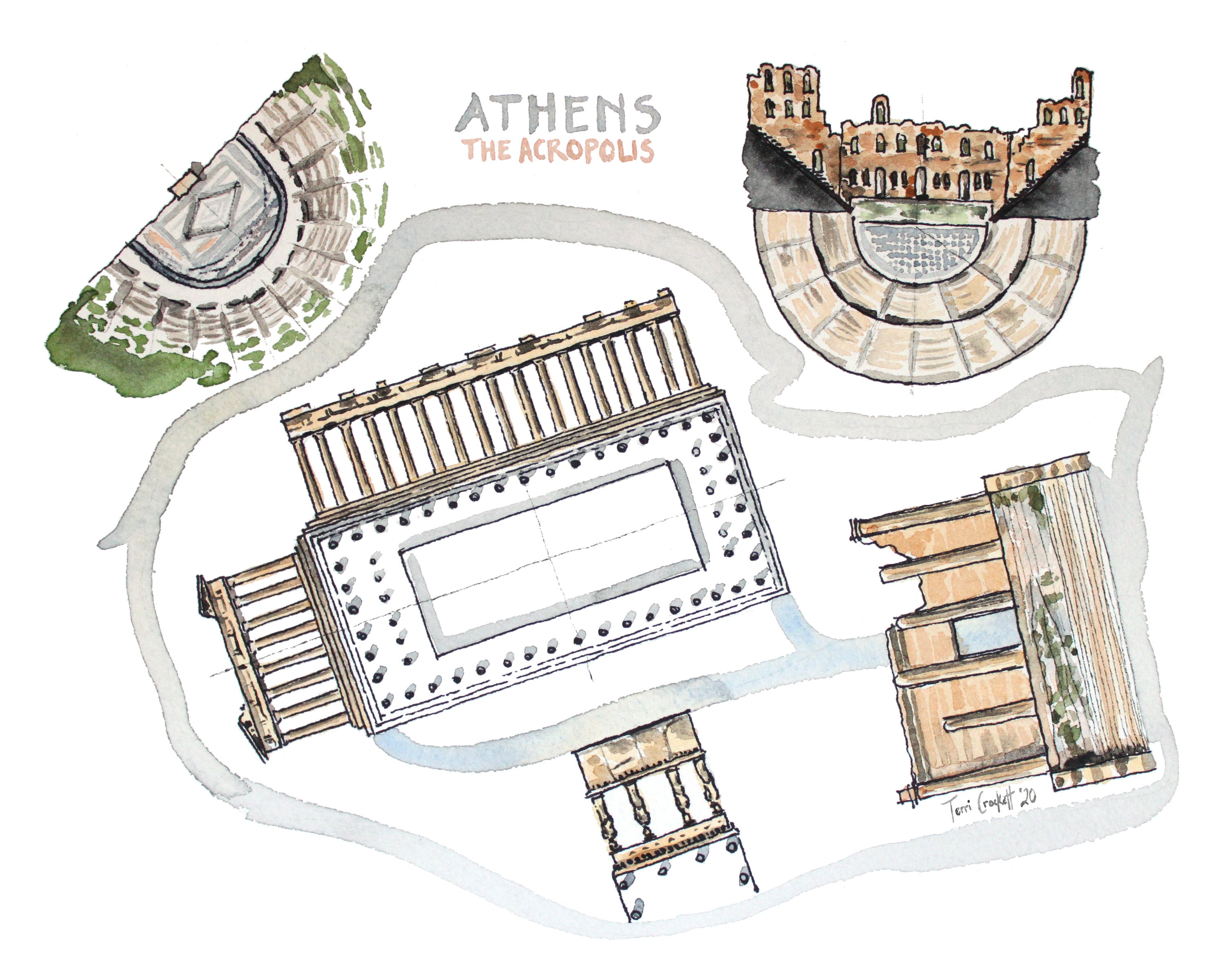 Acropolis Of Athens Plan
