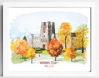 Virginia Tech Art - Etsy
