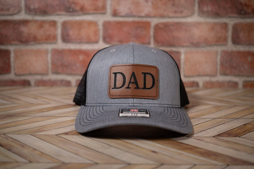 Dad Leather Patch Snapback Hat | New Dad Hat | Engraved Leather Patch ...