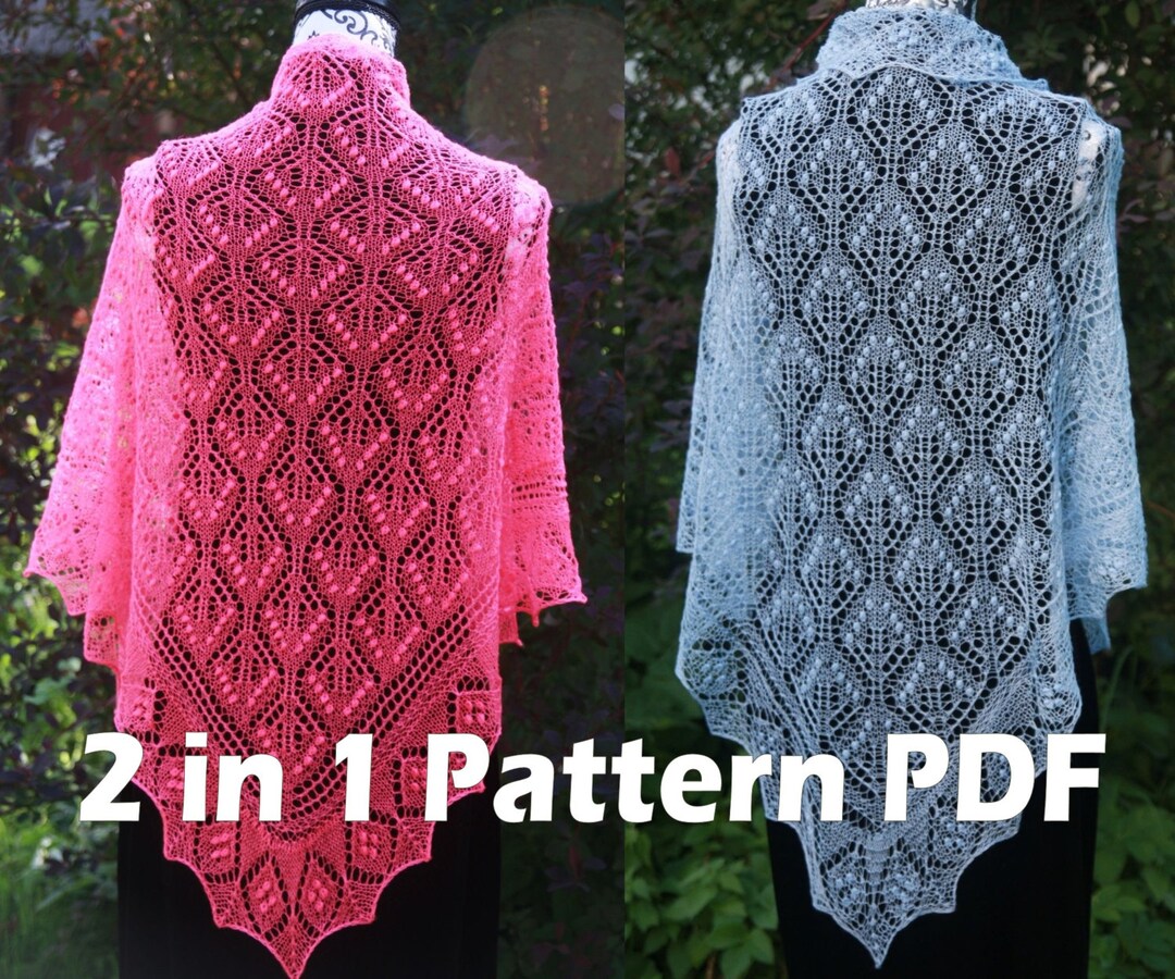 2 in 1 Princess Astrid Shawls Estonian Lace Shawl Pattern Tutorial Lace ...