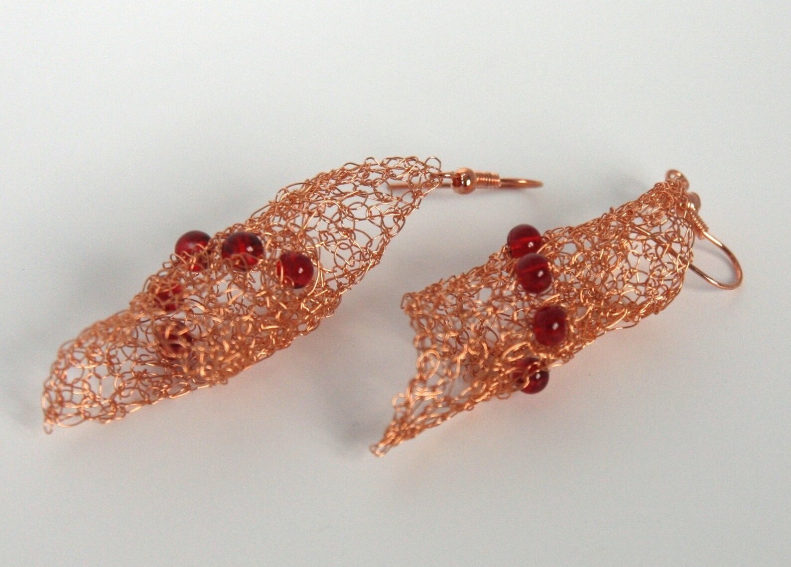 SALE NEW PRICE Copper Wire Crocheted Earrings Wire Jewelry Statement ...