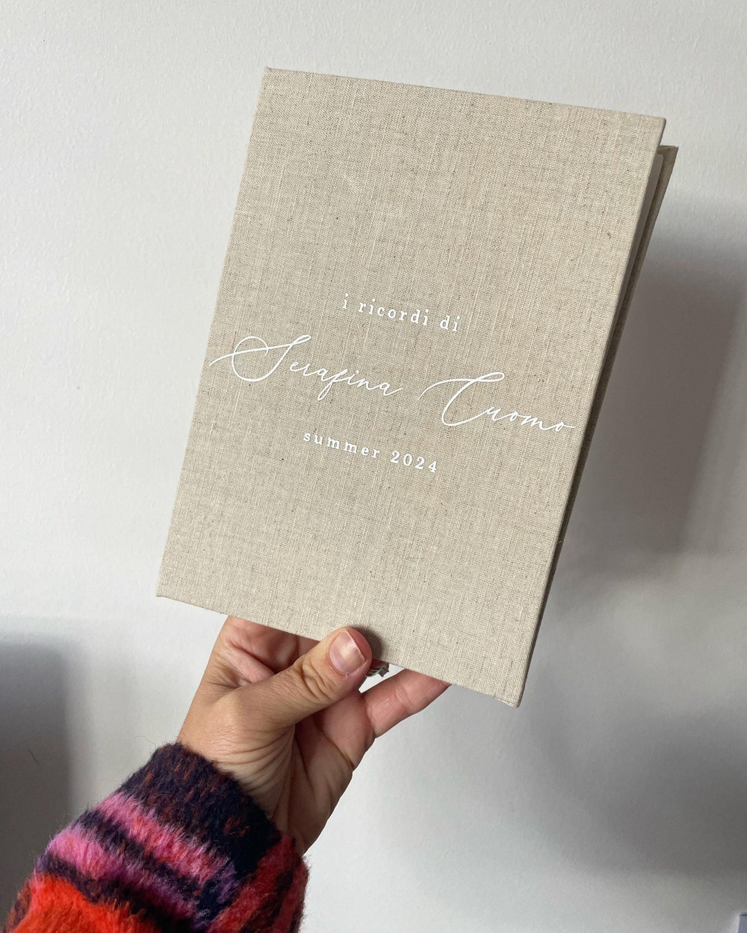 Linen Polaroid Album Personalised Photo Book Album Fits Instax Mini ...