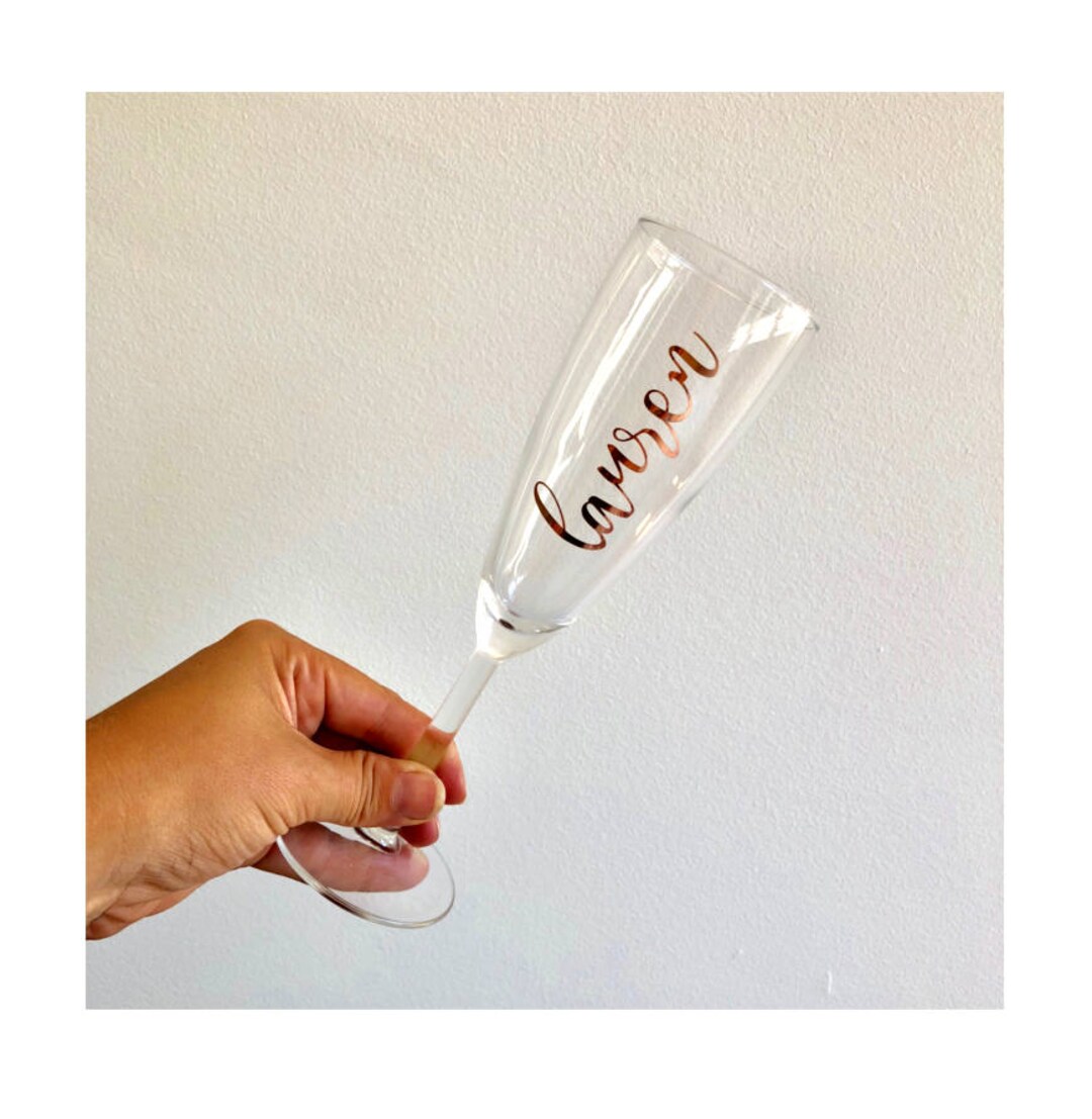 Personalised Champagne Glass Wedding Decor Bridal T Etsy