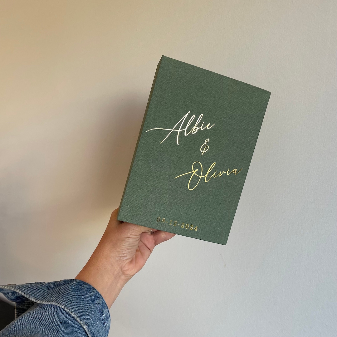 Linen Polaroid Album Personalised Photo Book Album Fits Instax Mini ...