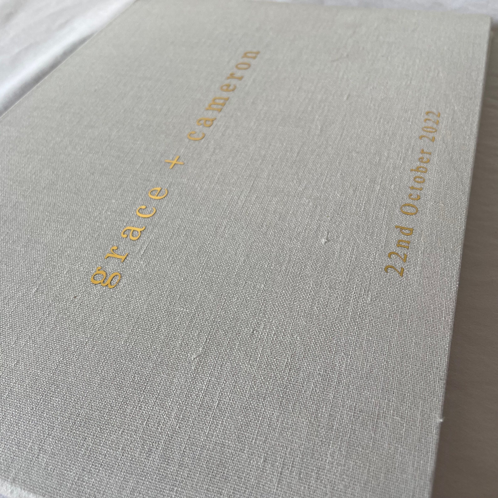 Linen Guest Book / Wedding Guest Book / Personalised Guest - Etsy