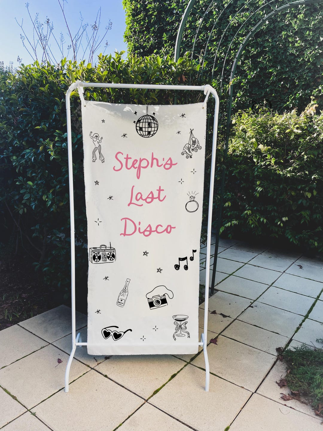 Personalized Hens Party Fabric Sign | Bridal Shower Welcome Sign ...