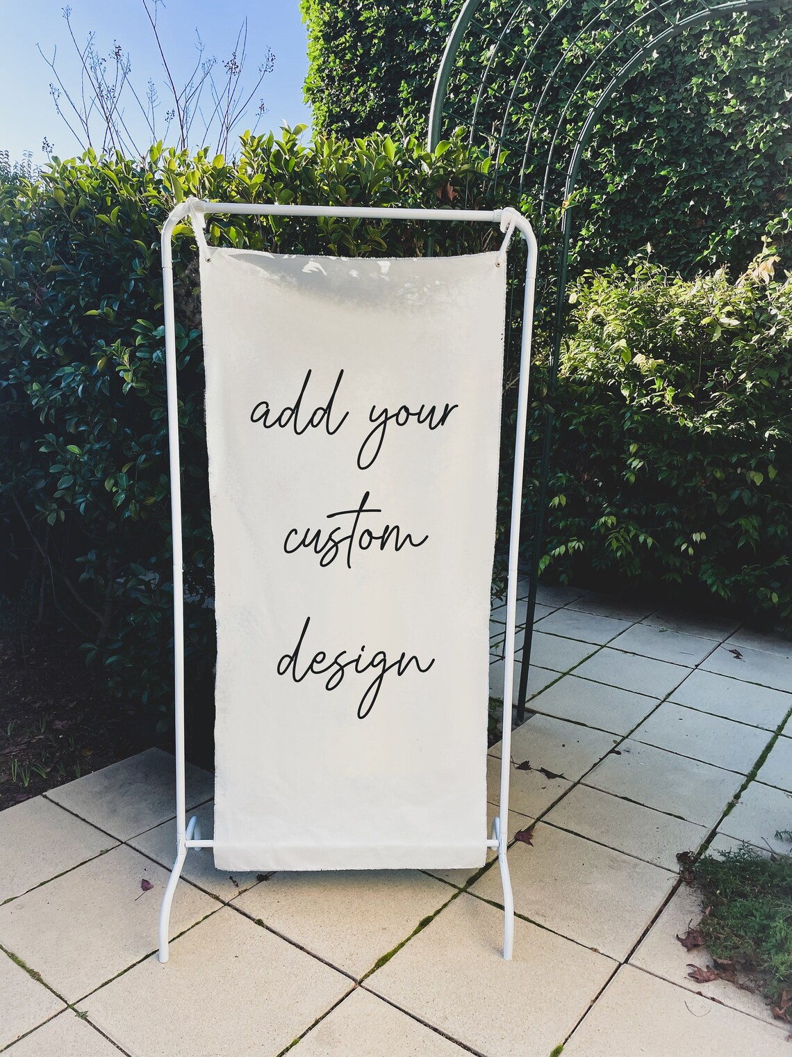 Personalised Fabric Wedding Sign | Custom Linen Welcome Sign With ...