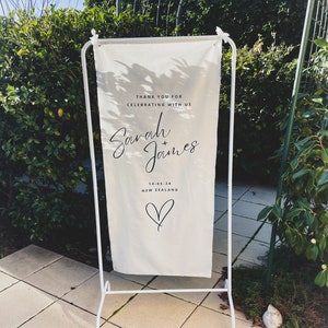 Fabric Wedding Sign / Personalised Cotton Sign /fabric Sign With ...