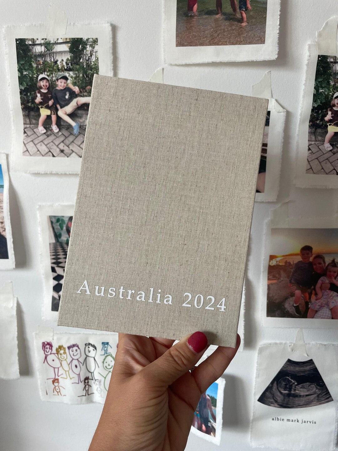 Linen Polaroid Album Personalised Photo Book Album Fits Instax Mini ...