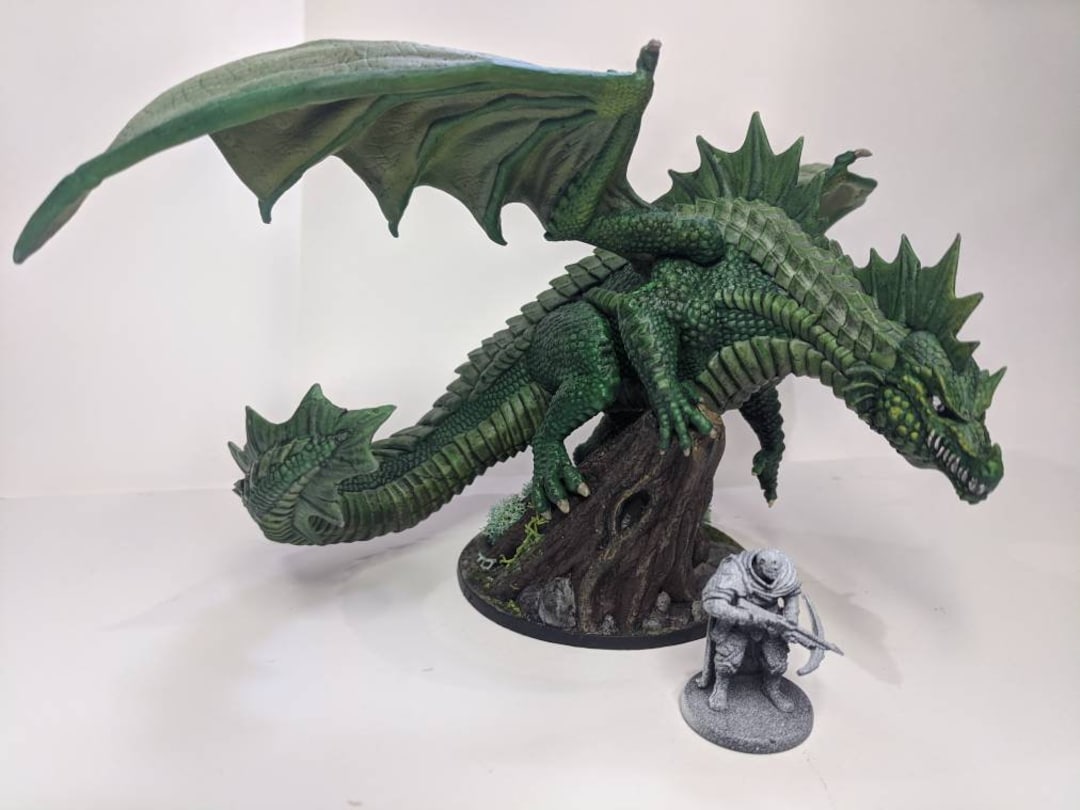 Adult Green Dragon Hand Painted Miniature - Etsy
