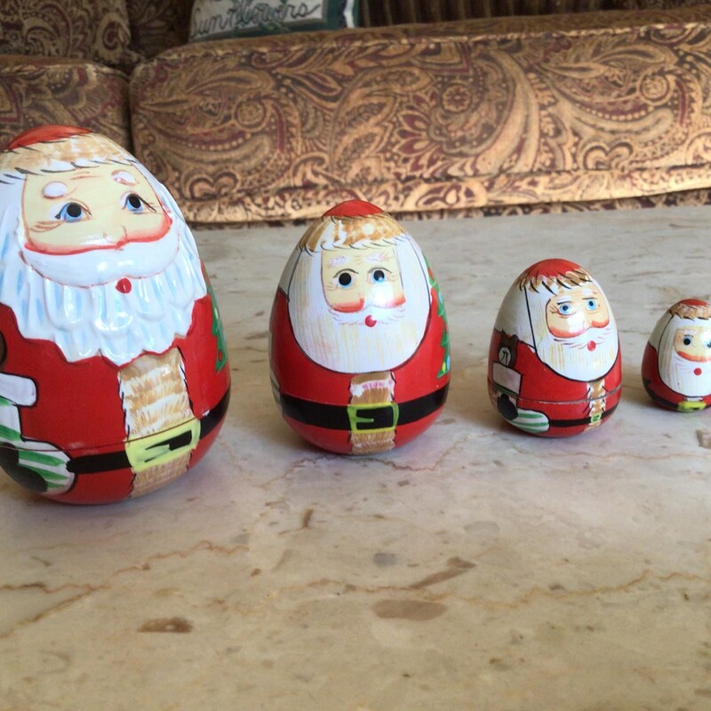 Santa Nesting Dolls - Etsy