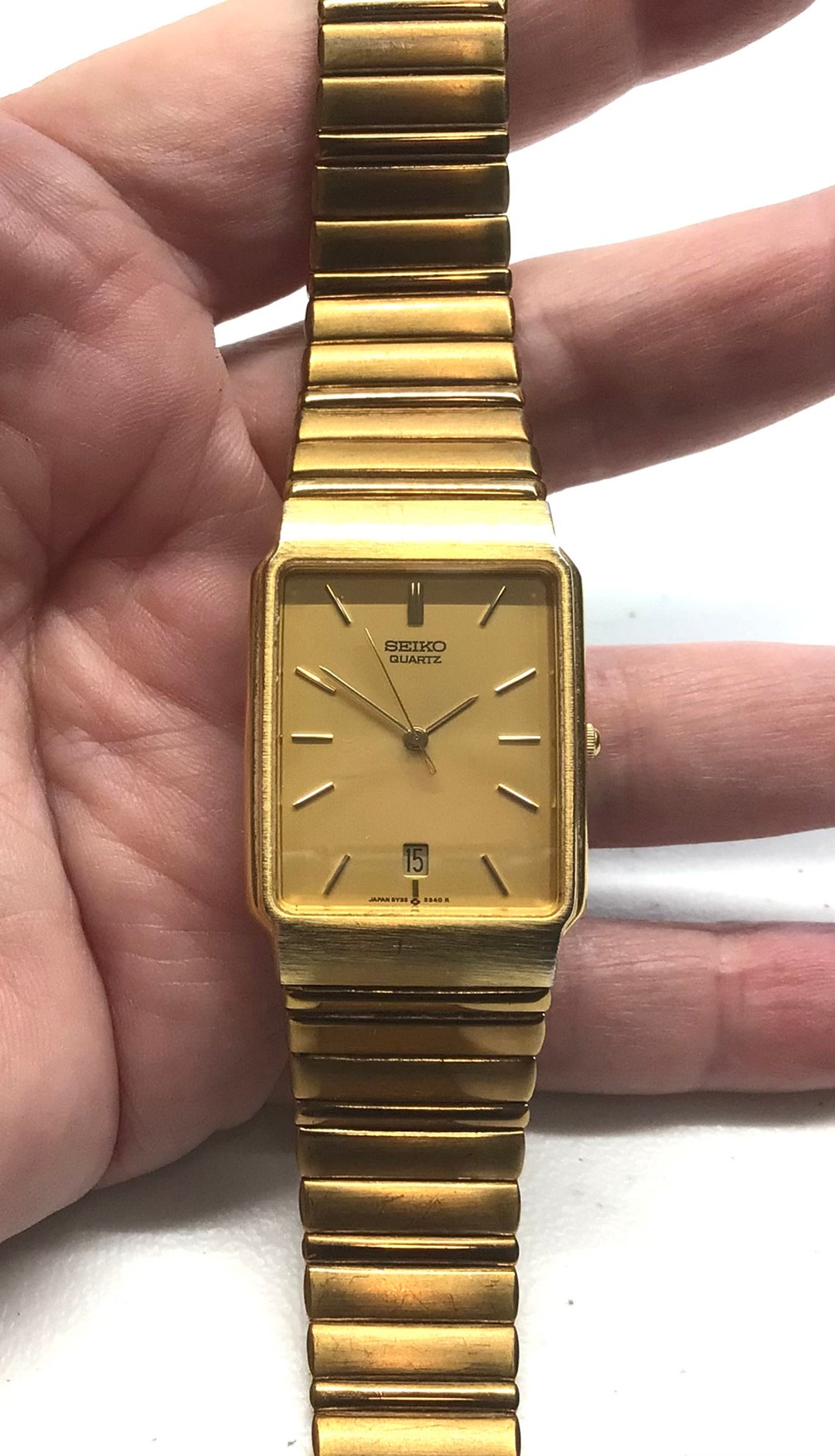 Mens Vintage Gold Seiko Calendar Watch - Etsy