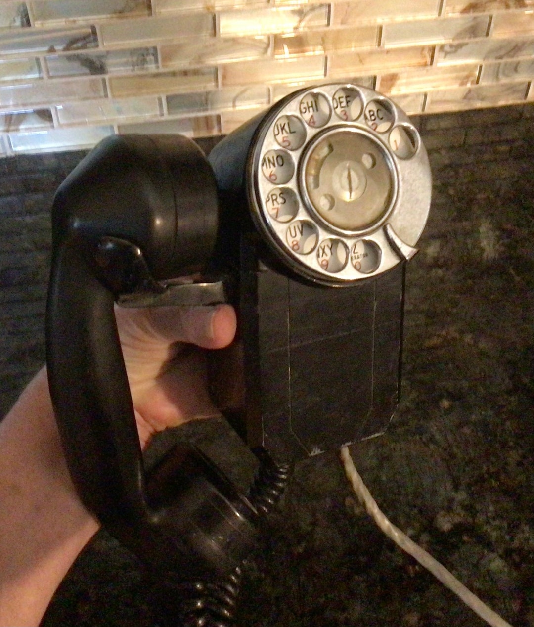 Antique Automatic Electric Spacemaker Rotary Wall Phone With Ringer Box ...