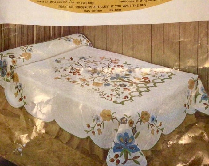 Vintage Progress TREE OF LIFE Appliqué Quilt Kit, Unused, 79” X 97” - Etsy