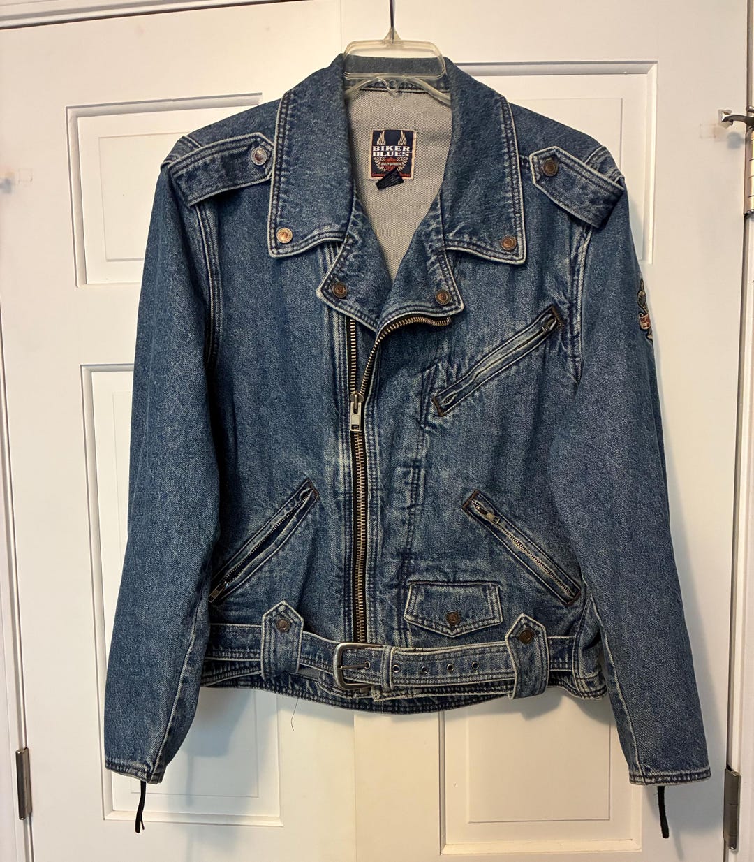 Men’s/unisex Vintage Harley Davidson Jean Jacket, XL, Biker Blues - Etsy
