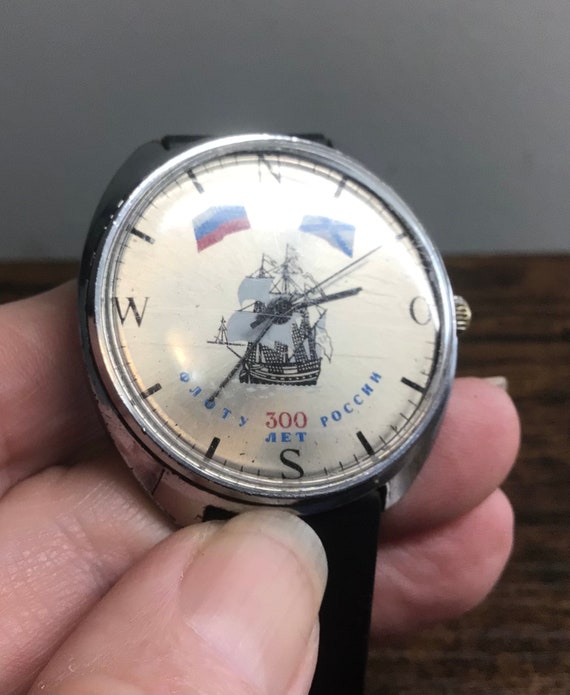 Rare USSR Raketa Soviet Navy Ship Watch - Gem
