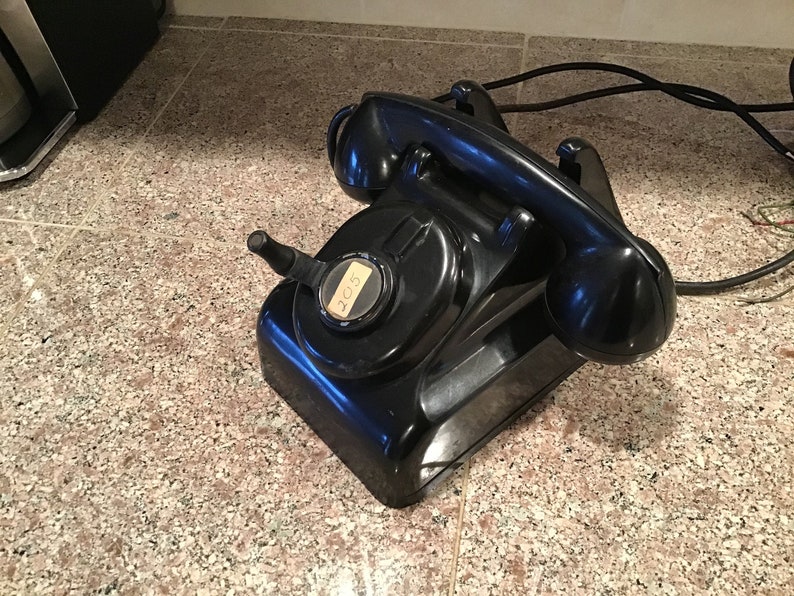 Awesome Antique Leich Magneto Crank Desk Phone 1930s 1940s | Etsy