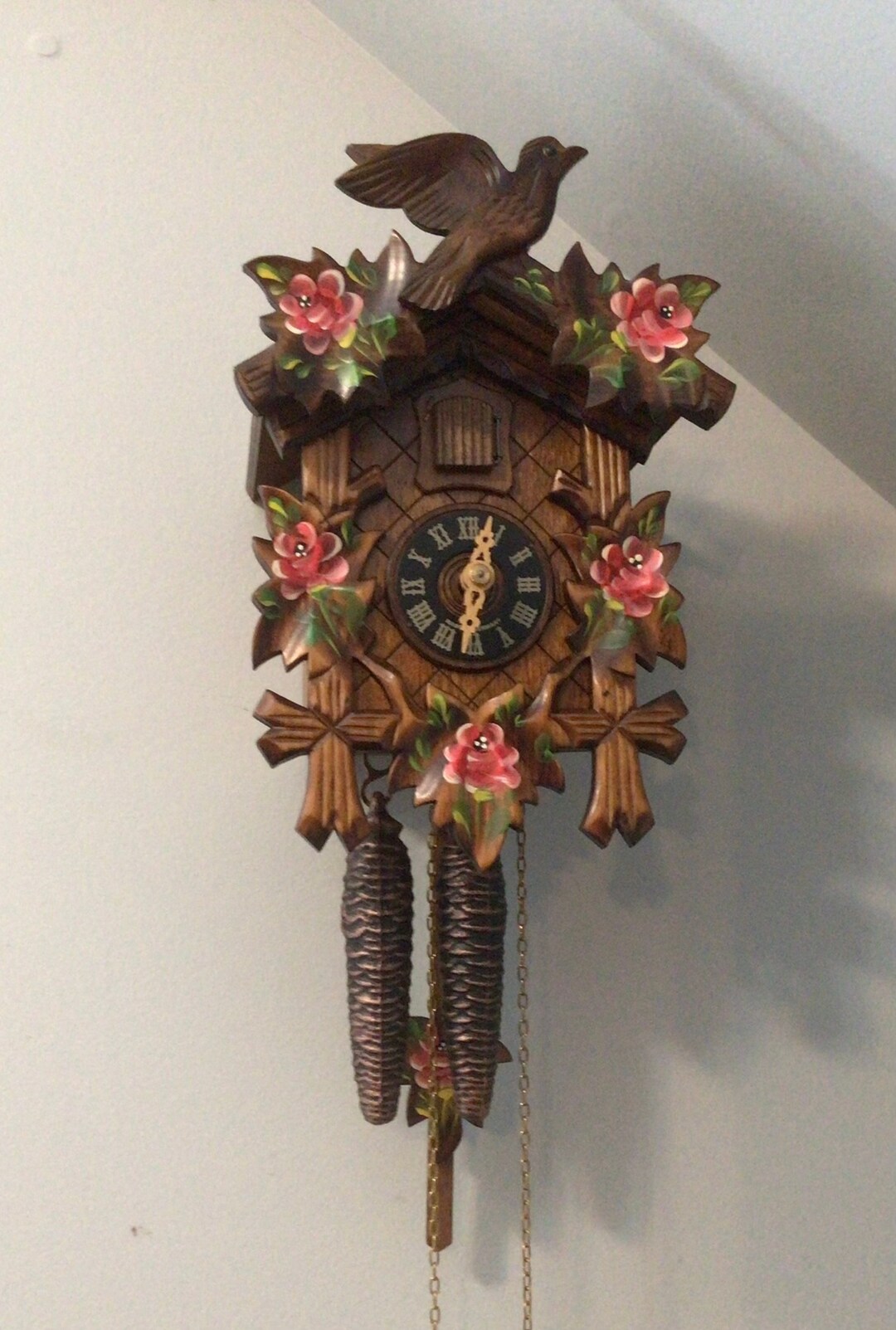 Gorgeous Hand Painted Black Forest Cuckoo Clock Germany - Etsy
