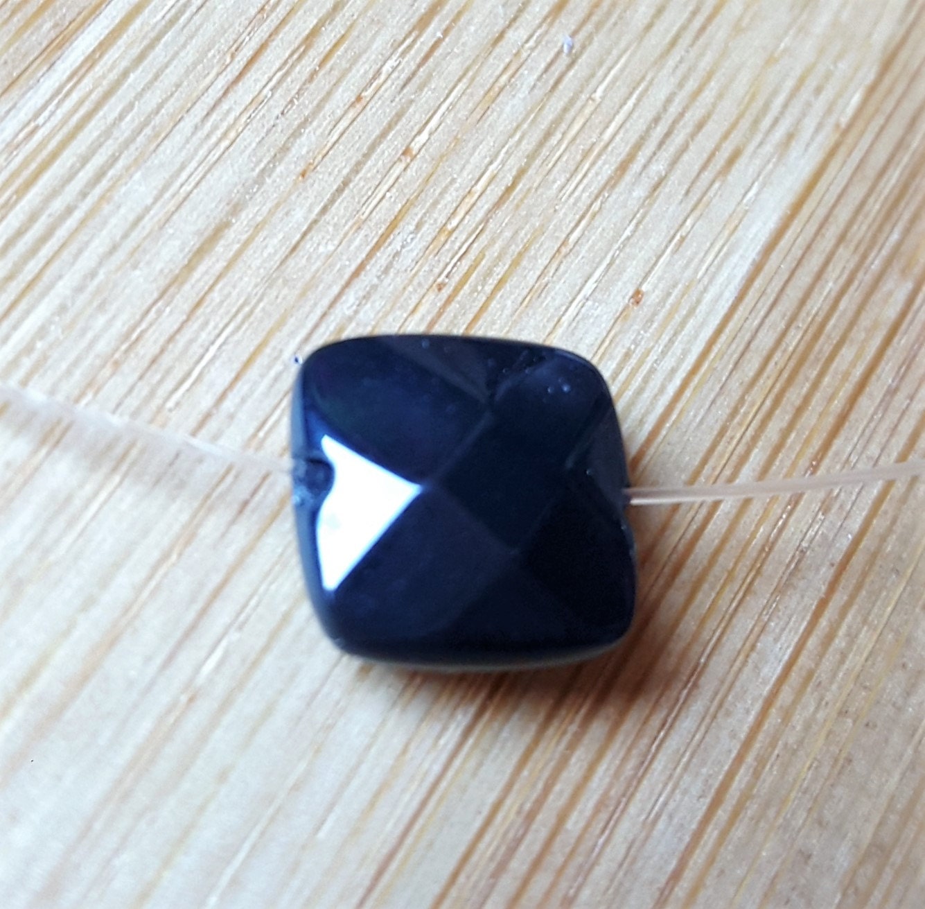 Collection Serenity // Black Onyx on Transparent Thread or | Etsy