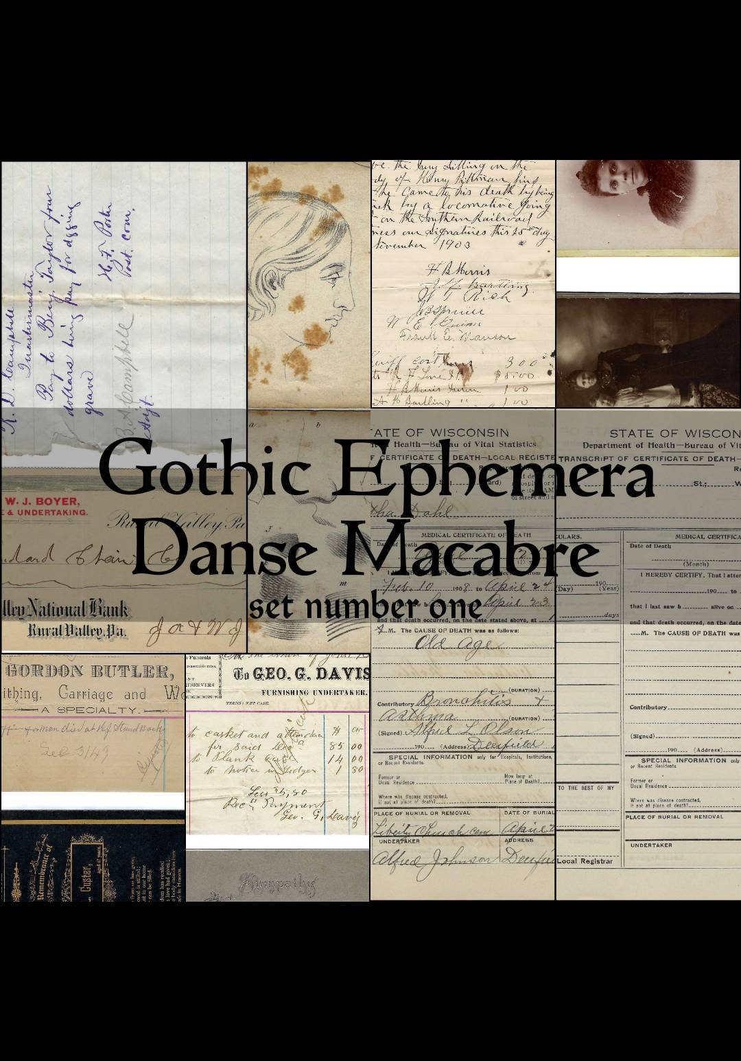 Gothic Ephemera - Danse Macabre - Gothic Journaling Kit - Etsy