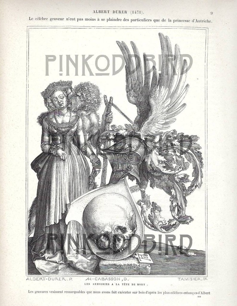 Albert Durer - 1800s Antique Printable - Vintage Ephemera Digital ...
