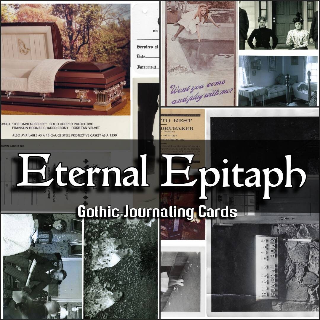 Gothic Ephemera - Eternal Epitaph - Gothic Journaling Kit - Funeral ...