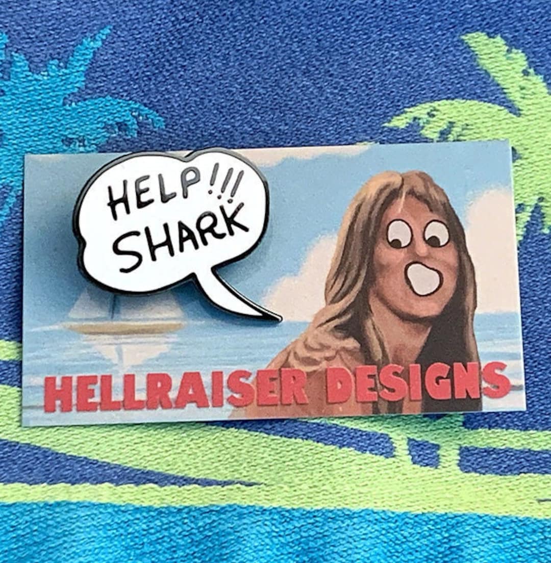 JAWS - Help!!! Shark Pin - Etsy