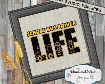 Bus driver svg | Etsy