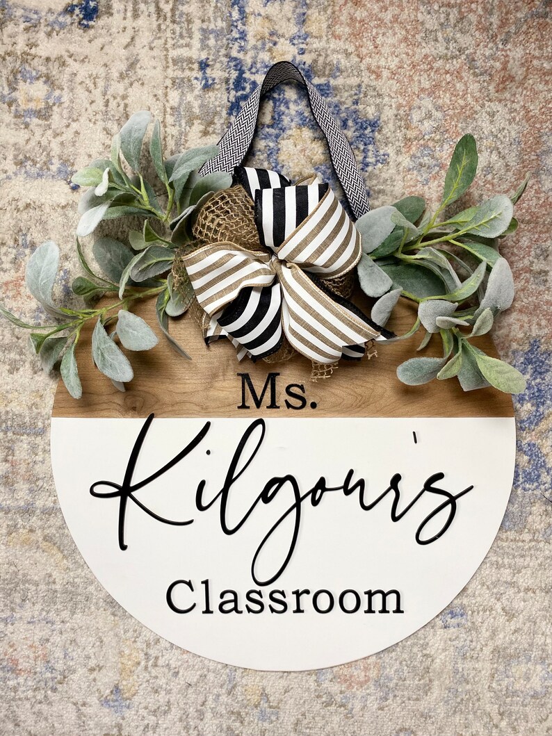 Personalized Teacher Door Hanger Classroom Door Sign Custom - Etsy