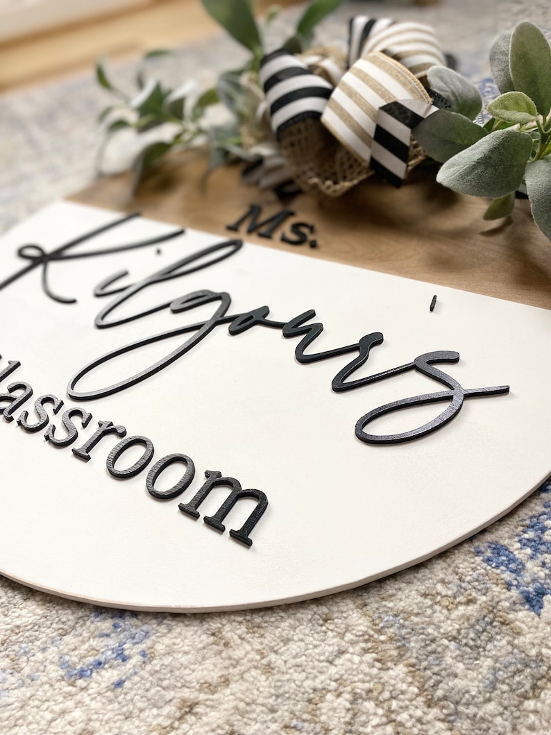 Personalized Teacher Door Hanger Classroom Door Sign Custom - Etsy