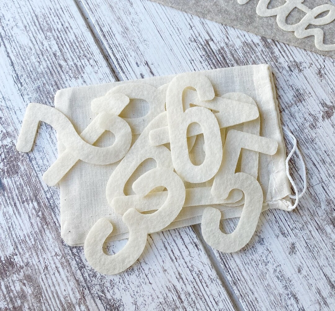Replacement Felt Numbers for Milestone Pennant - Etsy