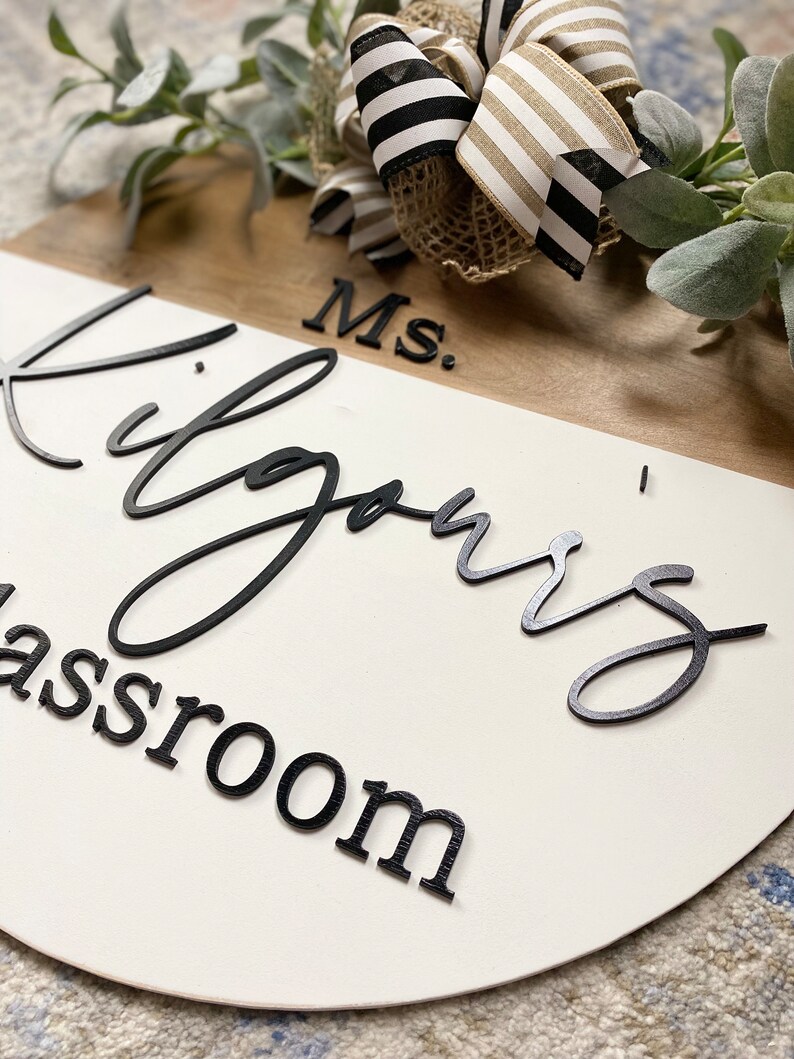Personalized Teacher Door Hanger Classroom Door Sign Custom - Etsy
