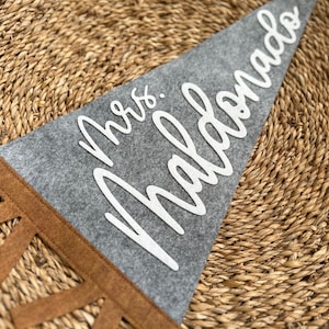 Teacher Custom Name Pennant, Personalized Teacher Gift for Classroom ...