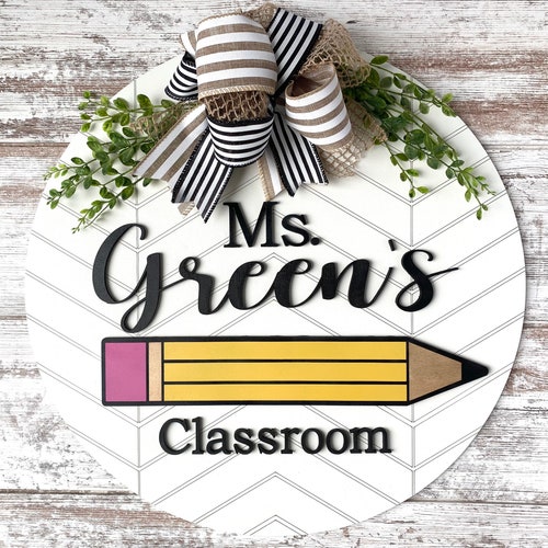 Personalized Teacher Door Name Sign Teacher Christmas Gift - Etsy