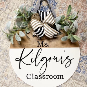 Personalized Teacher Door Hanger Classroom Door Sign Custom - Etsy