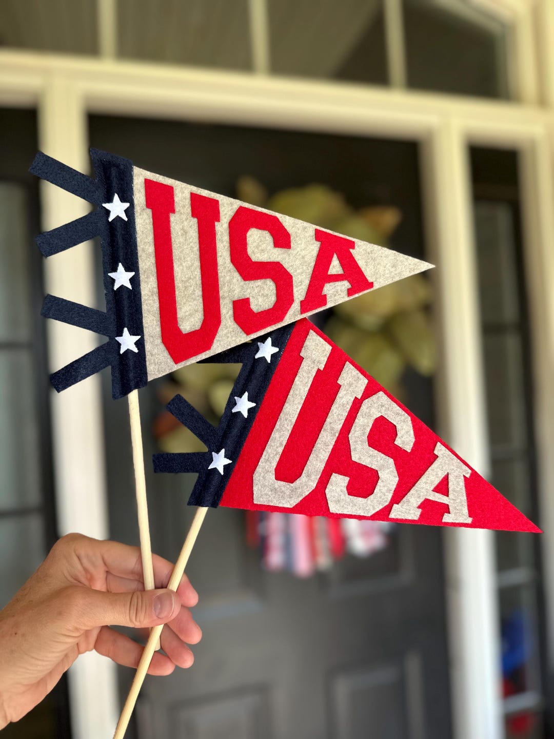 Felt USA Pennant Flag, Patriotic 4th of July Decor - Etsy