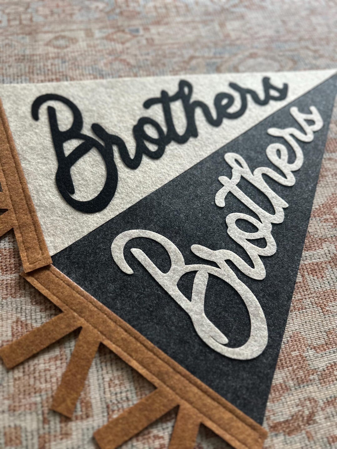 Vintage Style Brothers Felt Pennant, Kids Room Decor - Etsy