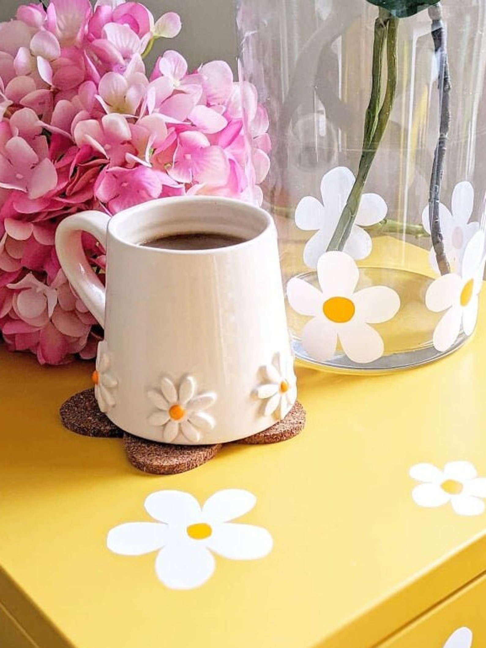 Ceramic Mug Daisy Coffee Mug Tea Cup - Etsy