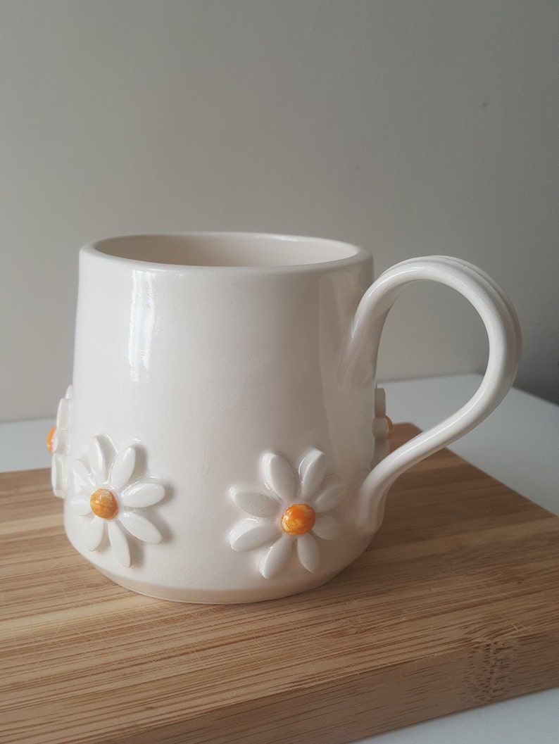 Ceramic Mug Daisy Coffee Mug Tea Cup - Etsy