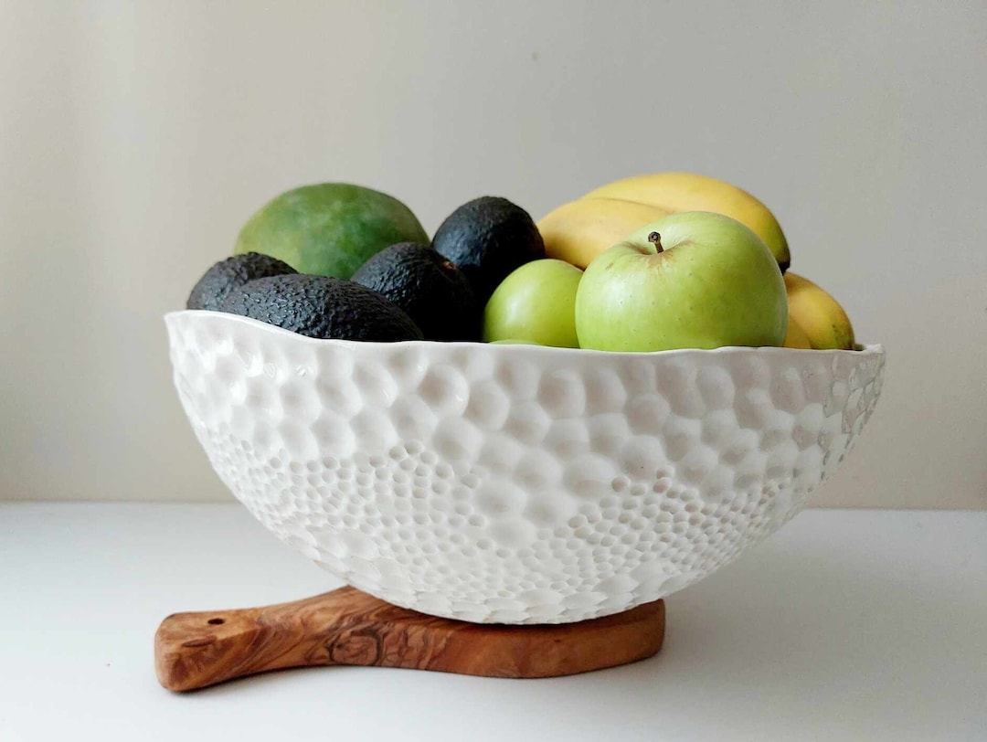Super Large Ceramic Bowl, Handmade Fruit Bowl, Centrepiece, Home ...