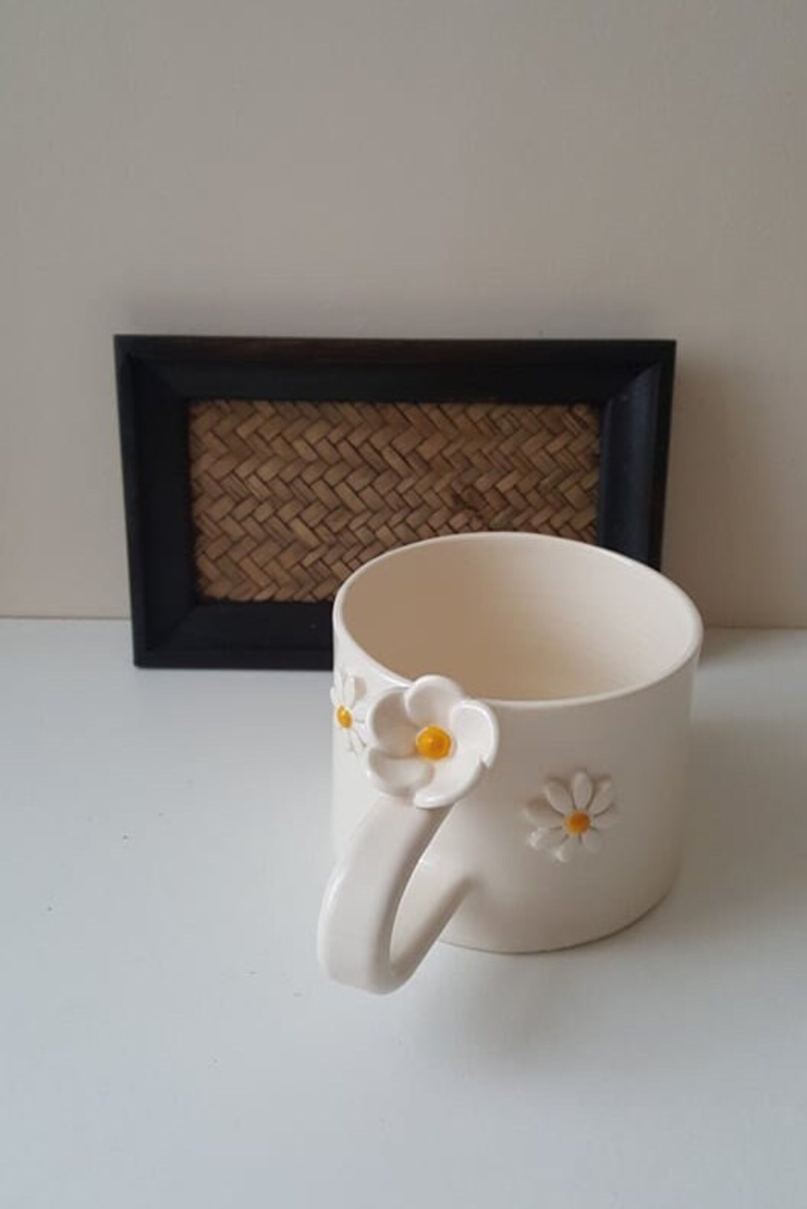 Large Ceramic Mug Floral Pottery Coffee Mug Large Tea Cup - Etsy