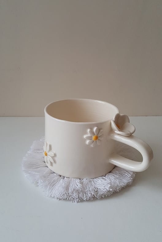 Large Ceramic Mug Floral Pottery Coffee Mug Large Tea Cup | Etsy UK