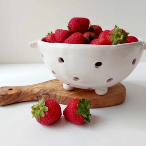 Berry Colander, Ceramic Colander, Handmade Pottery Strainer, Berry Bowl ...