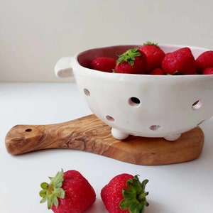 Berry Colander, Ceramic Colander, Handmade Pottery Strainer, Berry Bowl ...