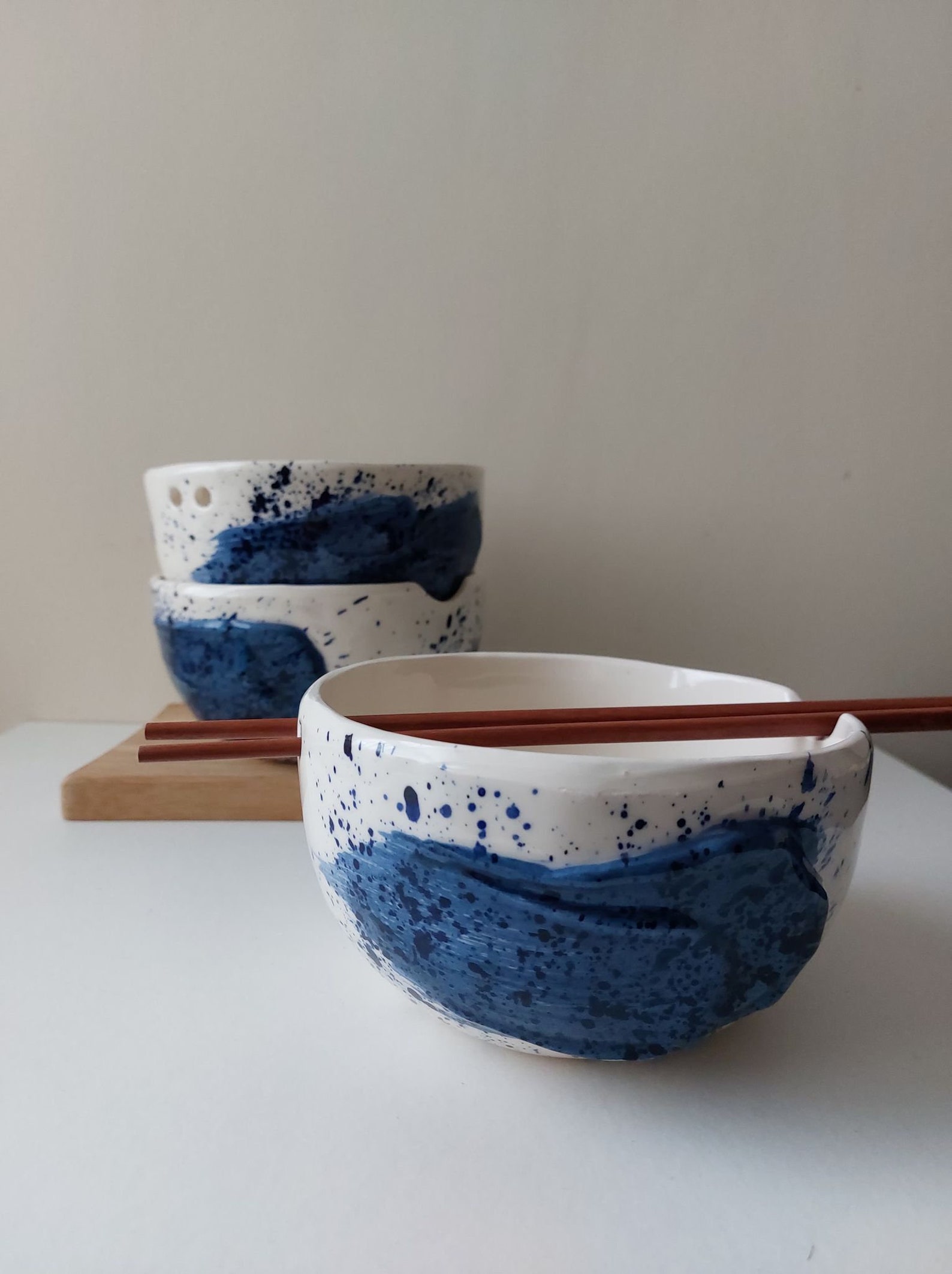 Handmade Noodle Bowl With Chopsticks Pottery Bowl Ramen Bowl - Etsy
