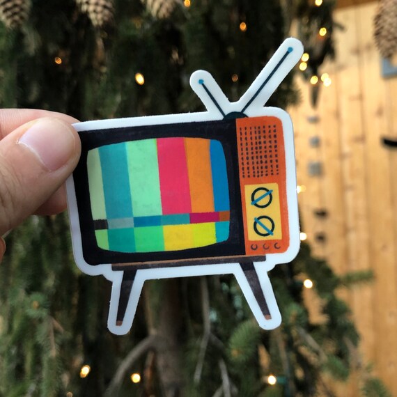 Retro Old School Tv Television Oldie 80s Sticker Weatherproof | Etsy