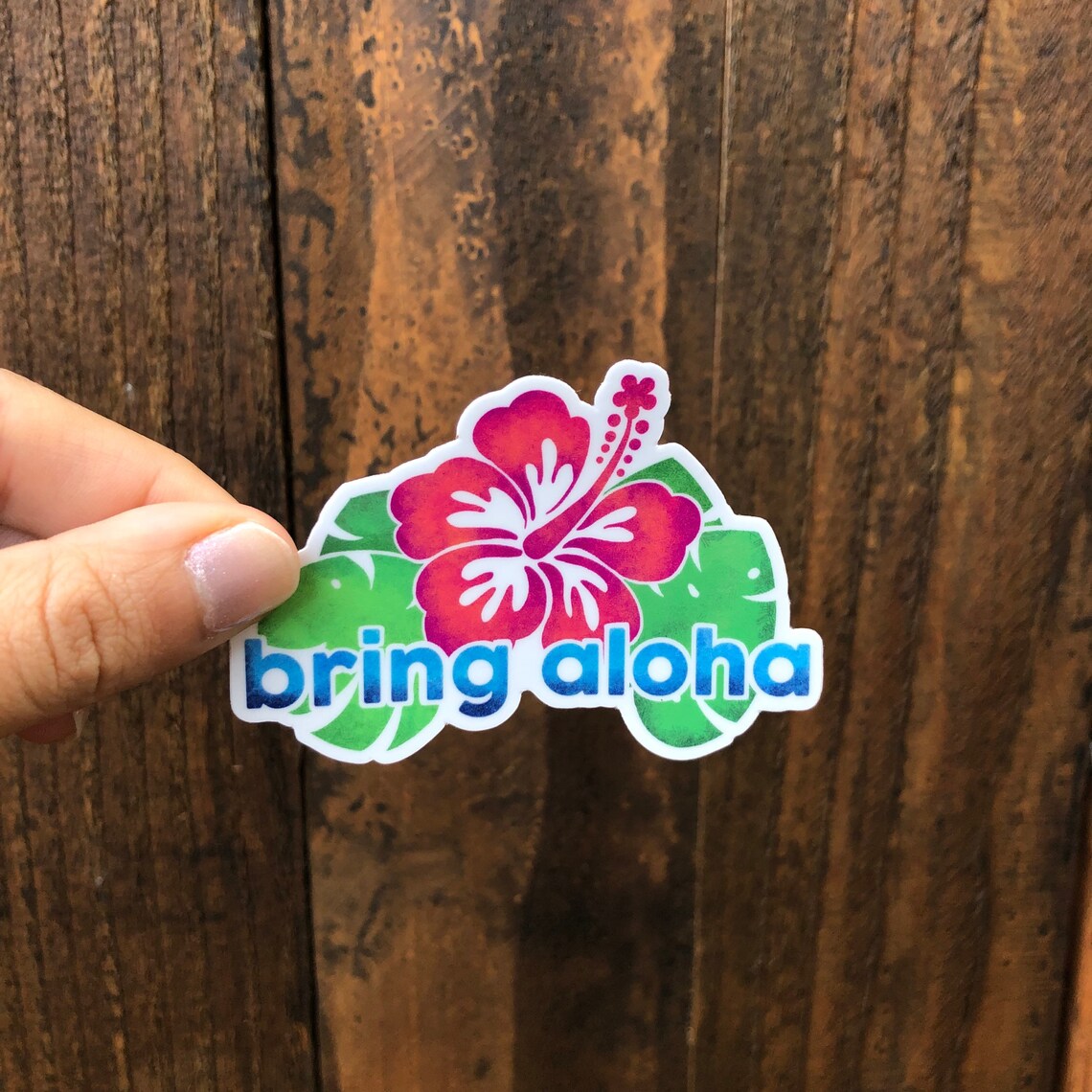 Bring Aloha Hibiscus Monstera Sticker Waterproof Outdoor - Etsy
