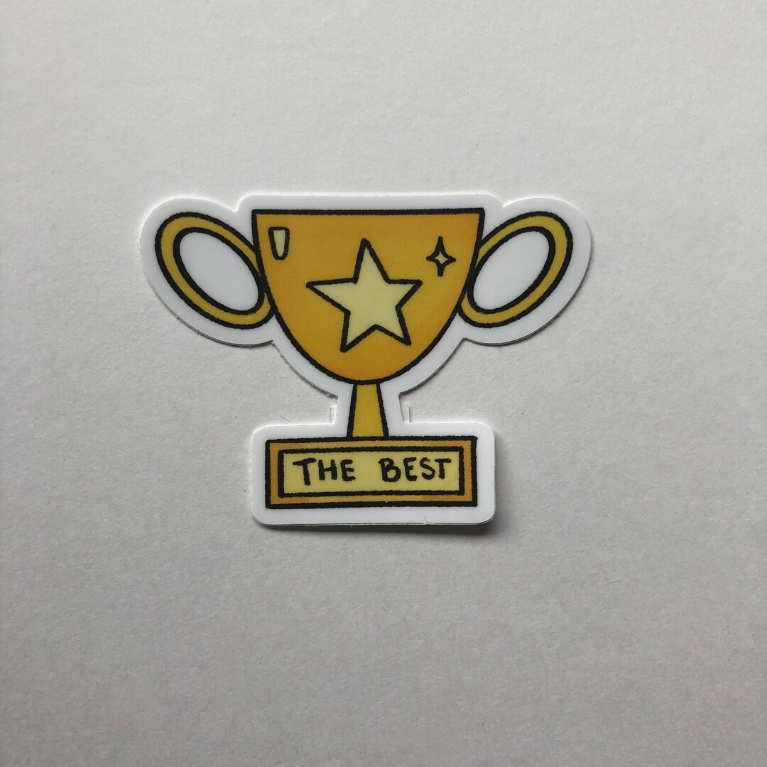 The Best Trophy Sticker Laptop Stickers Decal Small Gifts Dimensions 3 ...