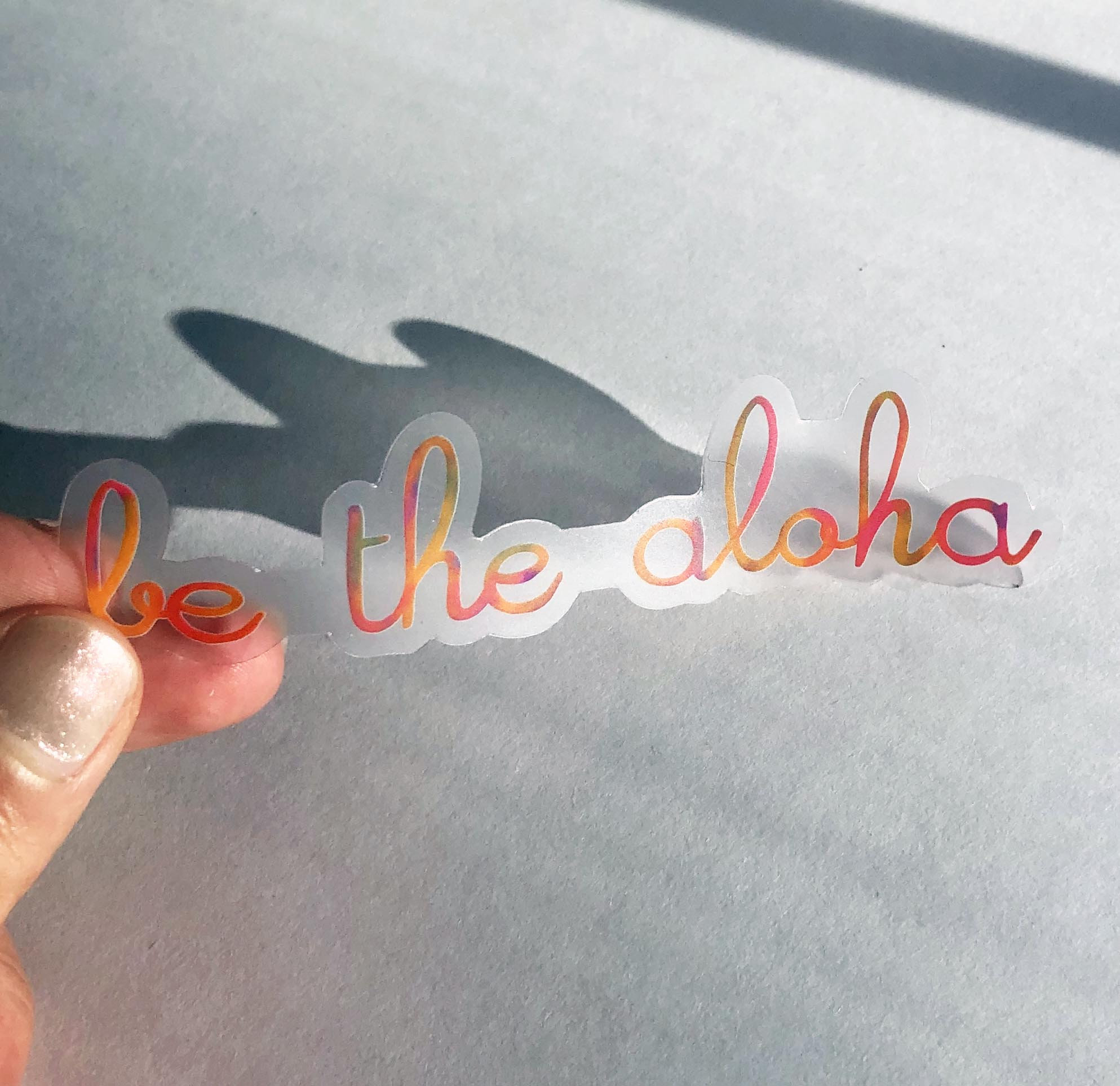 Be the Aloha Cursive Orange Text Clear Sticker Waterproof - Etsy